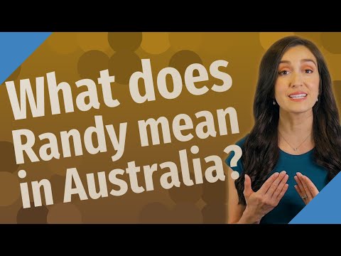 What does Randy mean in Australia?