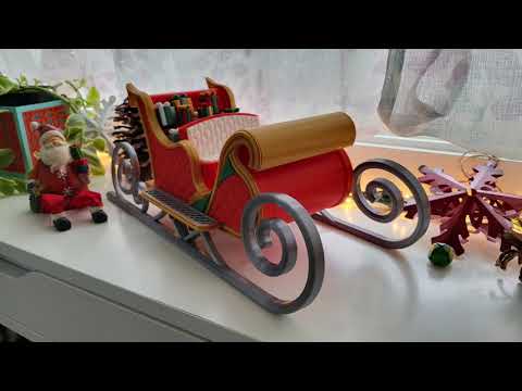 🎄 Santa's Sleigh - Christmas decoration/Table center piece・ 3D File for ...