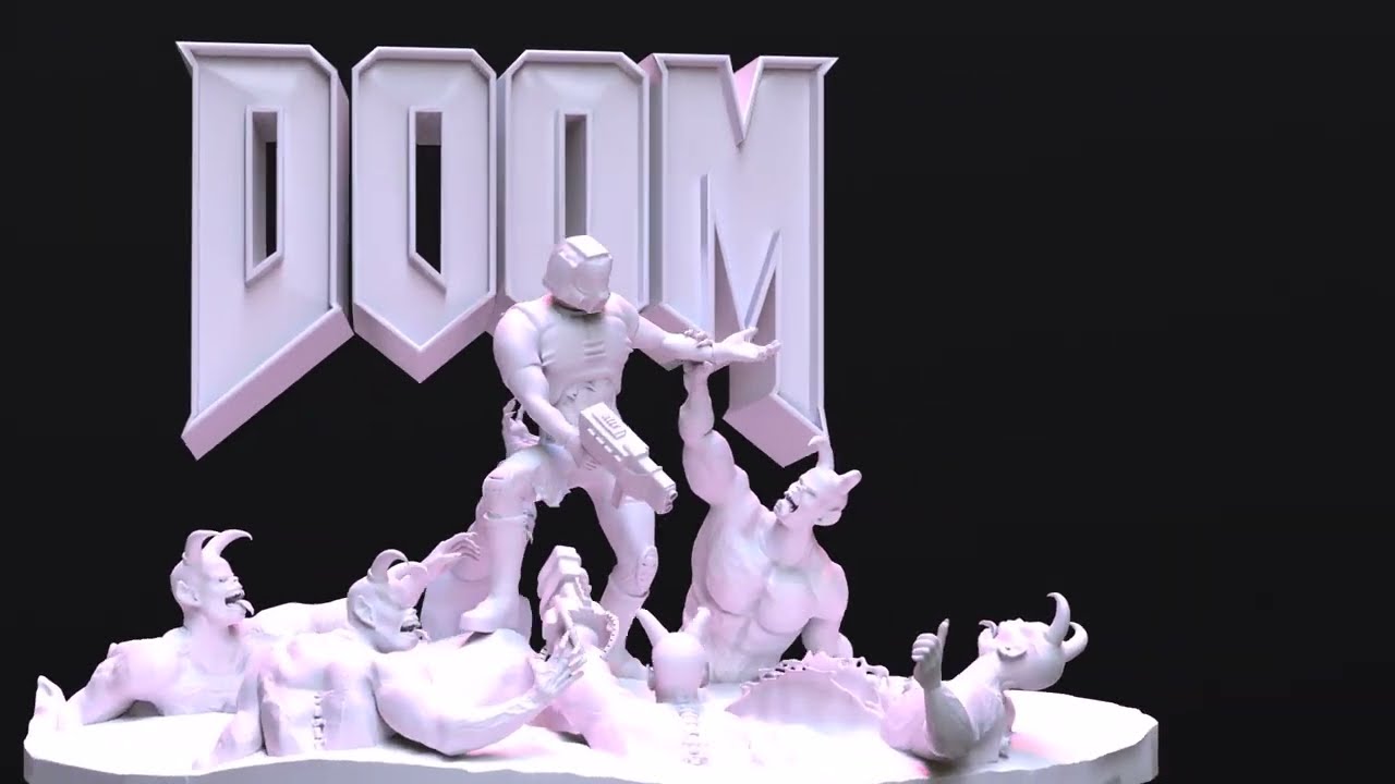 Doom diorama Printable 3D model