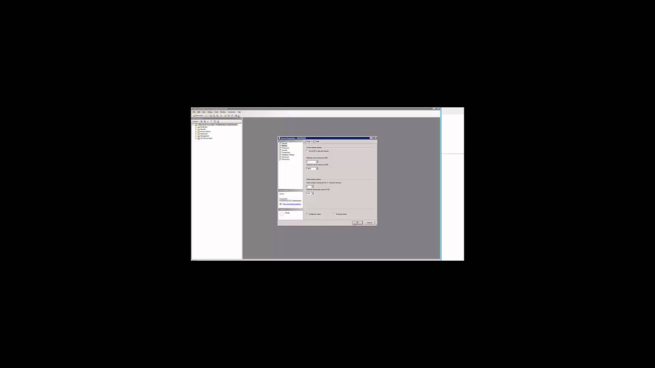 Microsoft SQL Server Tuning Maximum Memory