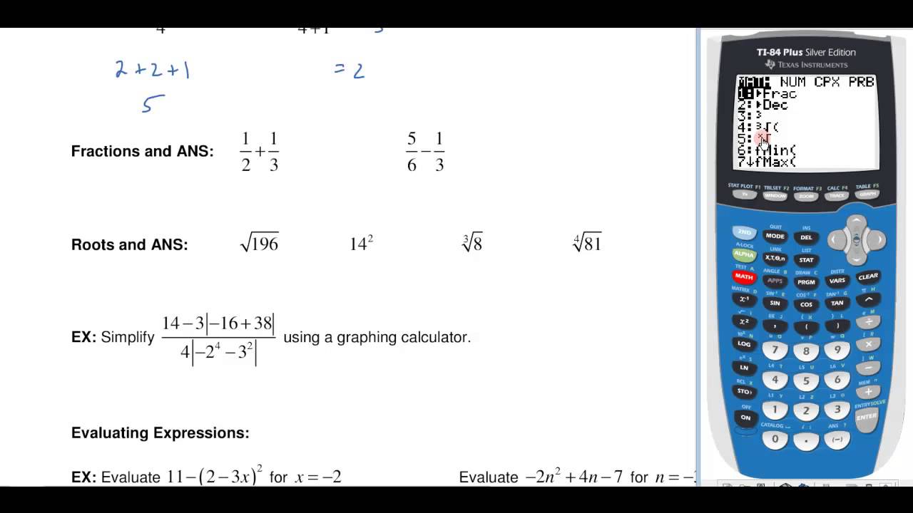 Introduction to the Graphing Calculator: Part 1 Basic Operation
