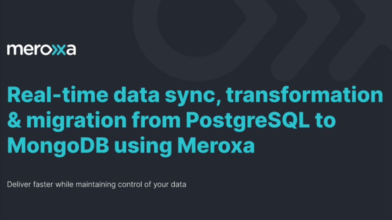 Meroxa PostgreSQL to MongoDB
