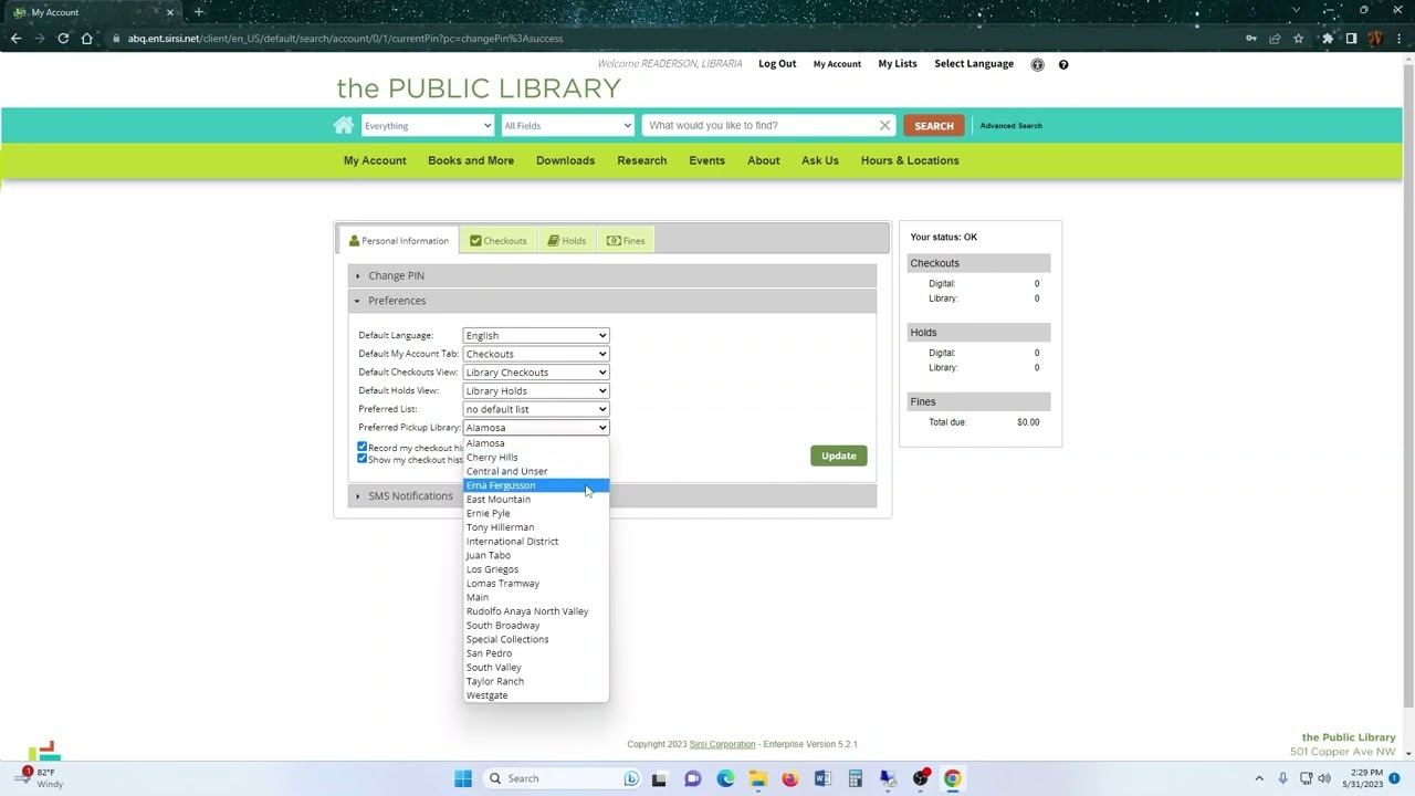 How to Change Your Pin & Set Preferences