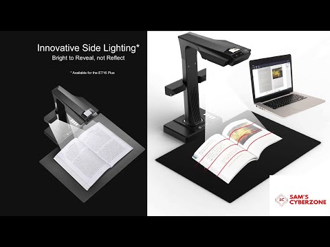 CZUR ET18 Pro | Best Overhead Book and Document Scanner with Flattening Curved Book Page Technology