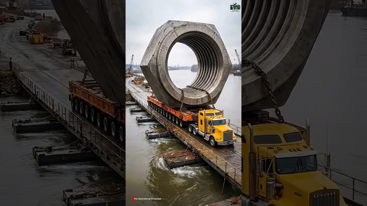 This Truck Carries Giants on Roads It Barely Clears.                      #documentary#usashorts#fyp