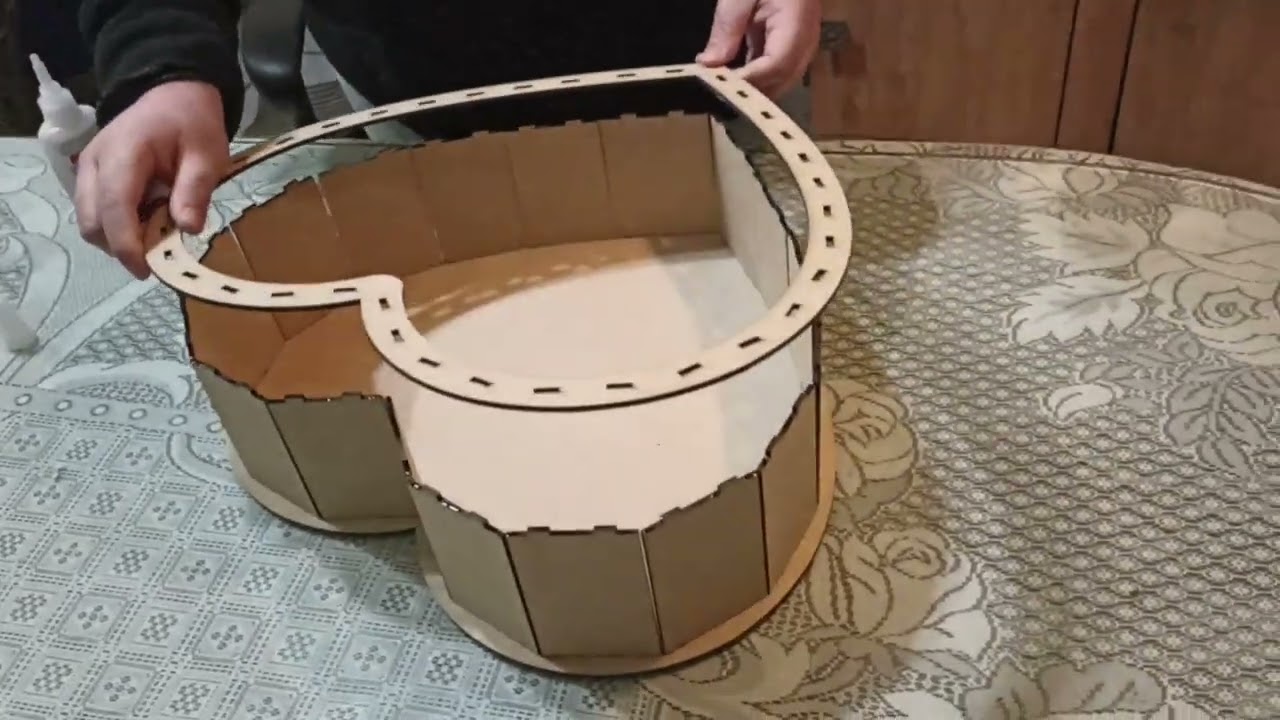 Tutorial armado de caja en forma de corazón MDF | Láser 3D