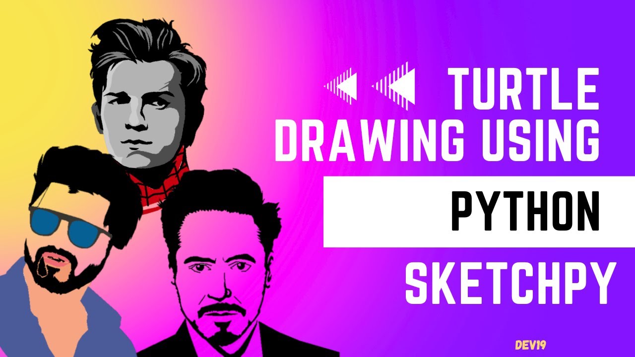 SpiderMan, IronMan drawing using Python Turtle | Sketchpy | #coding #programmer #programming #630