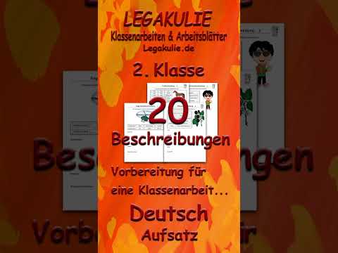 Legakulie Deutsch 2 Klasse Aufsatz Beschreibungen PDF