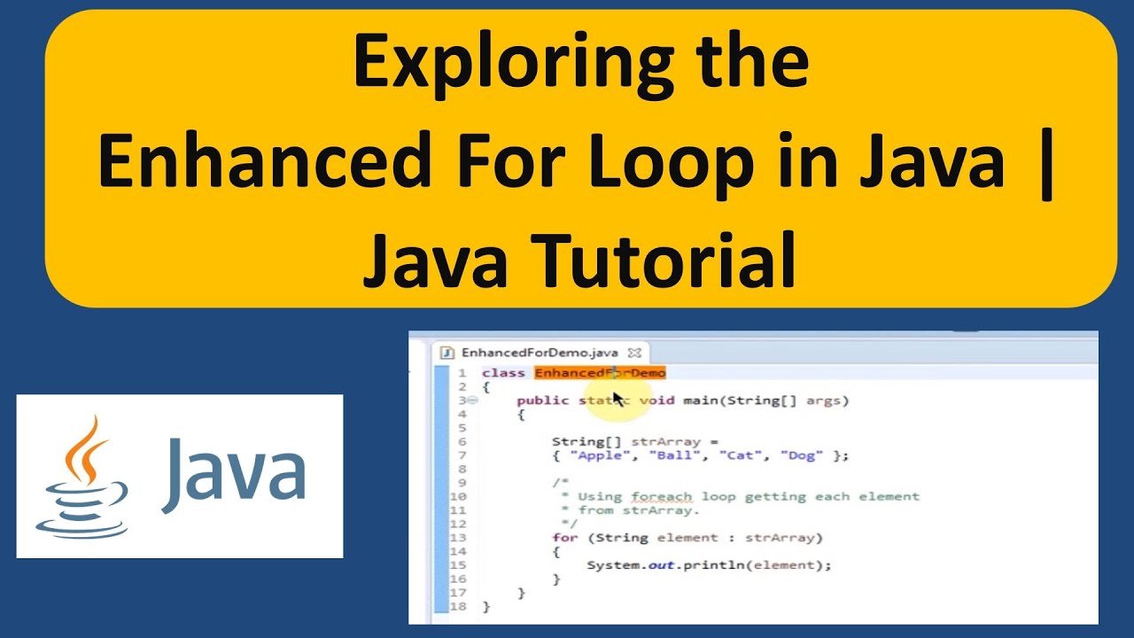 Exploring the Enhanced For Loop in Java | Java Tutorial