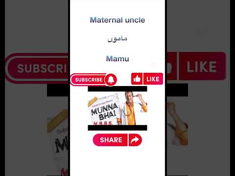 Maternal uncle pronounciation & means in urdu & Hindi|mamu means in English@H2sev
