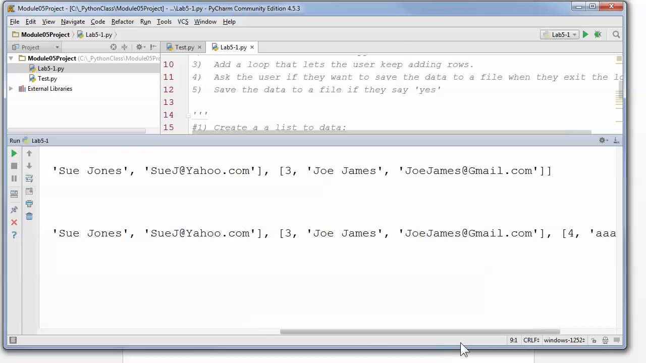 Python Module 05-04 Lab 5-1 Answer