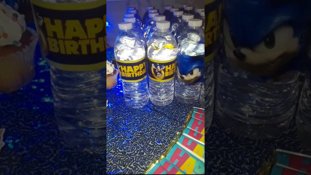 Sonic Hedgehog Birthday party decor treat table #sonicthehedgehog #backdrop #sonicmovie #explore