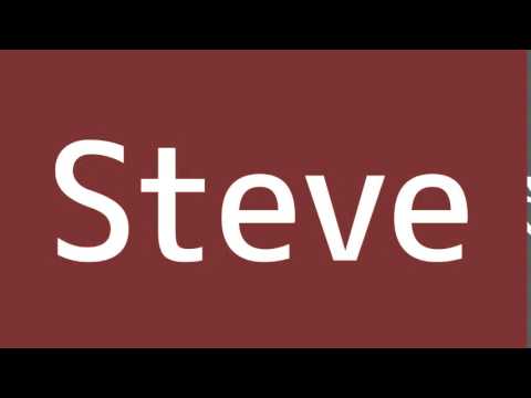 How to say Steve in Spanish