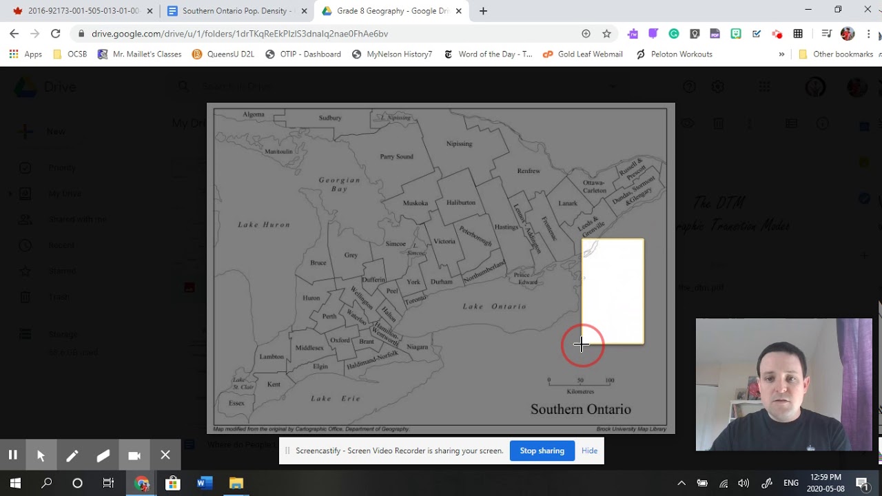 Ontario Population Density & Choropleth Map