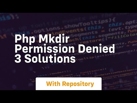Php mkdir permission denied 3 solutions