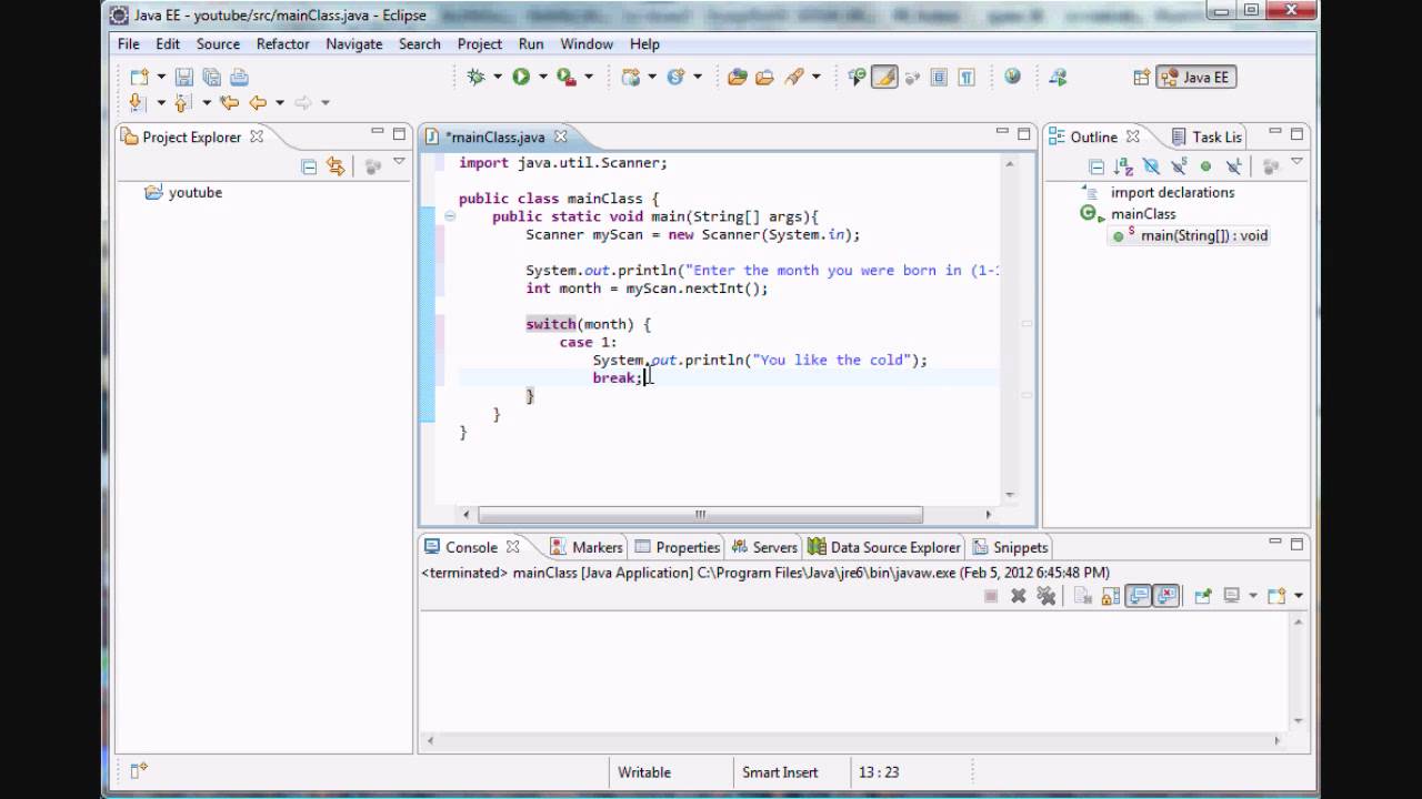 Java Programming - 11 - Switch Statements