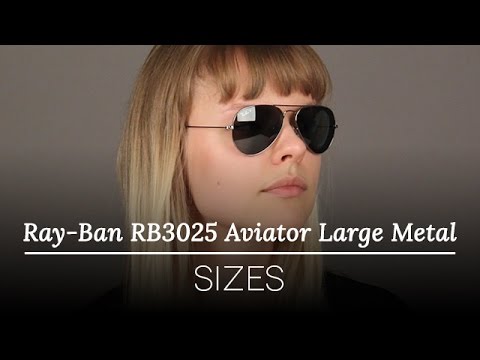 Ray-Ban RB3025 Aviator Large Metal Vs Ray-Ban RB3044 Aviator Small Metal Size Comparison