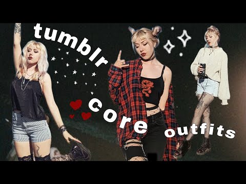 creating tumblr grunge aesthetic outfits with clothes i already own!