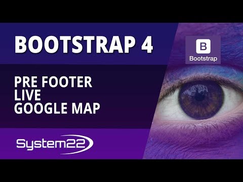Bootstrap 4 Basics Pre Footer Live Google Map Section