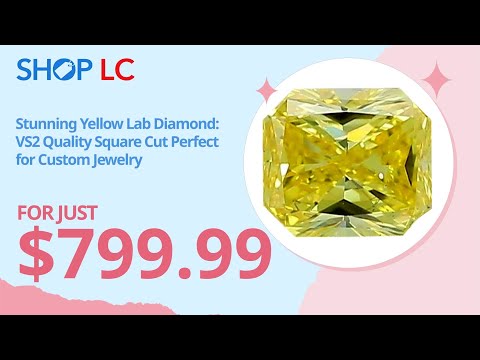 IGI Certified Lab Grown Yellow Diamond (VS2) Square Cushion 2.00 ctw