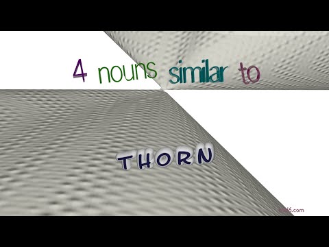thorn - 5 nouns which are synonyms of thorn (sentence examples)