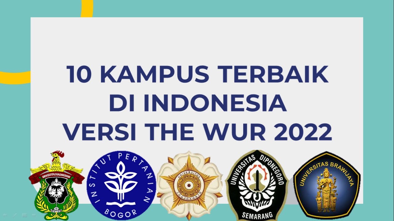 10 KAMPUS TERBAIK DI INDONESIA VERSI THE WUR 2022