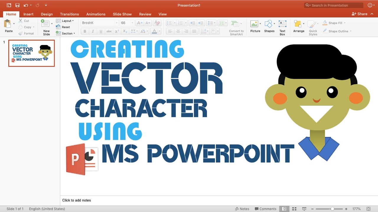 Creating Vector Character Using PowerPoint - Tutorial
