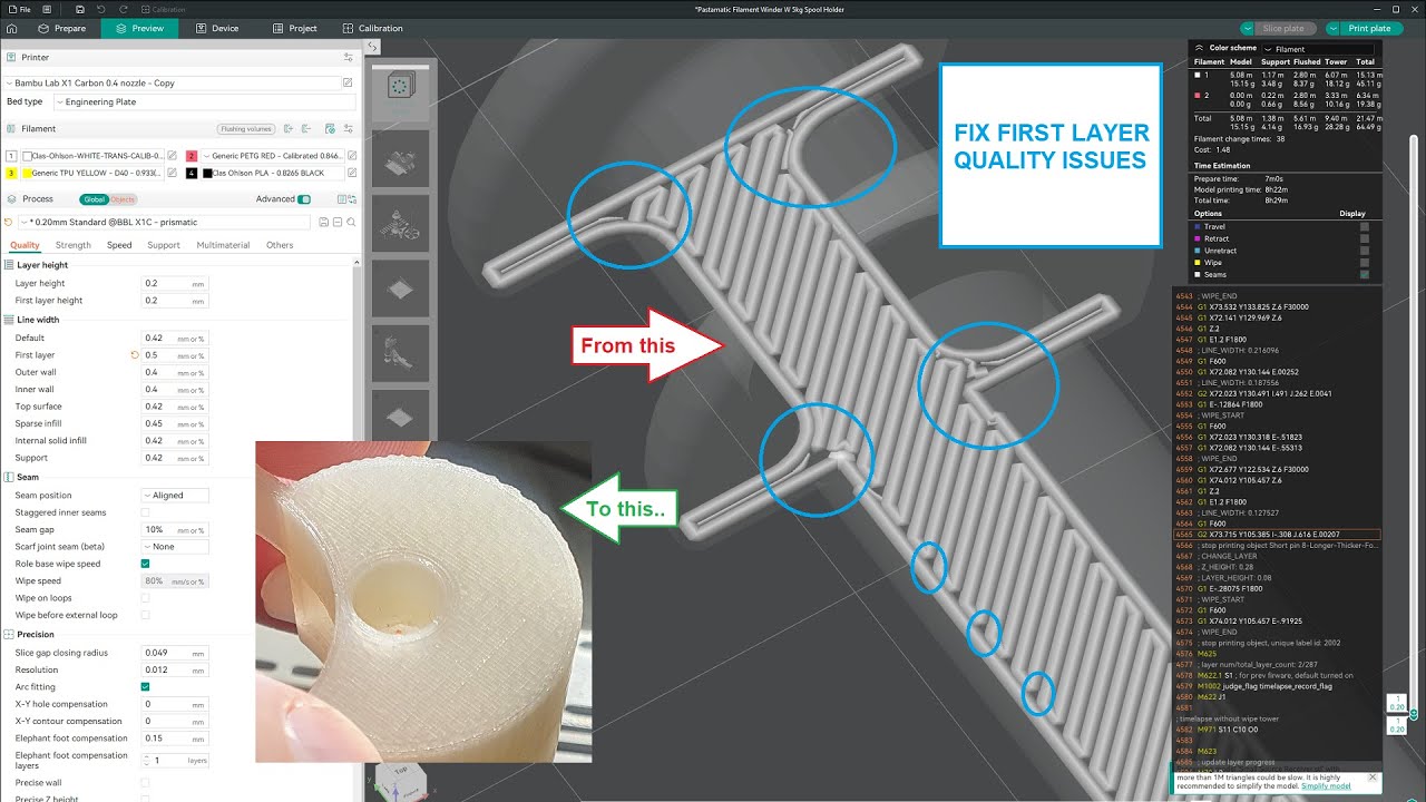 Orca Slicer / Bambu Studio - Fix first layer quality issues