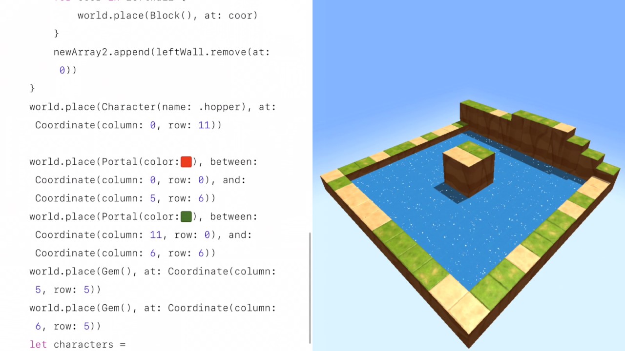 Swift Playground Tutorial : Learn to Code 2 - 45 World Creation