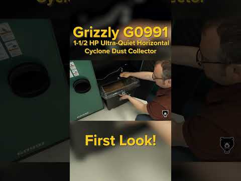 First Look: Grizzly G0991 Horizontal Cyclone Dust Collector with Phil Huber