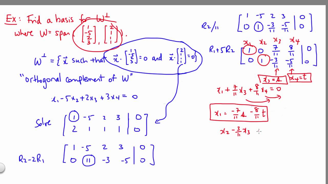 Orthogonal Complements