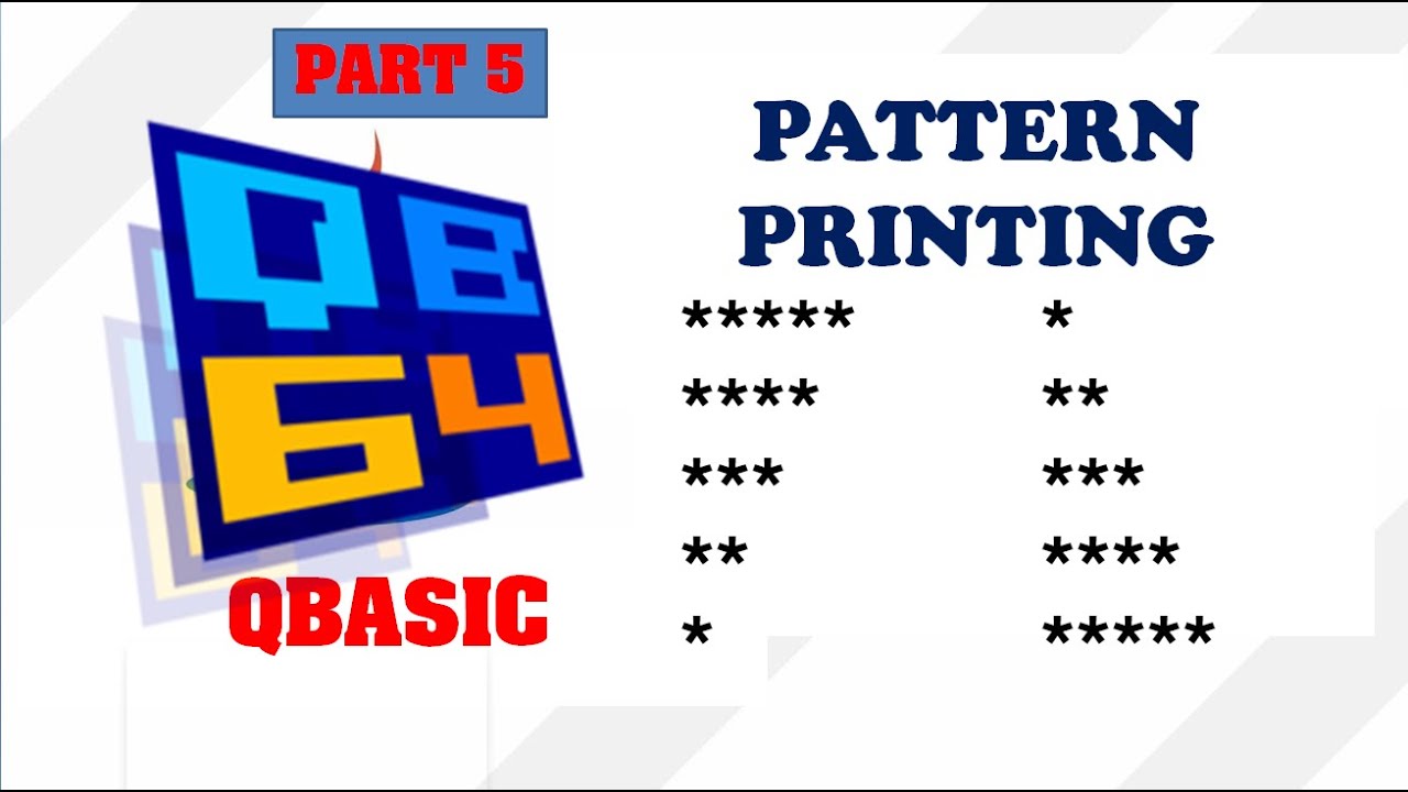 STRING PATTERN PRINTING in QBasic  Part 4 using LEFT$|| Make Easy