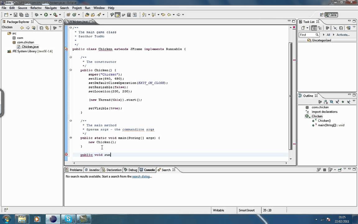 Java Game Tutorial 1 - Creating the game frame