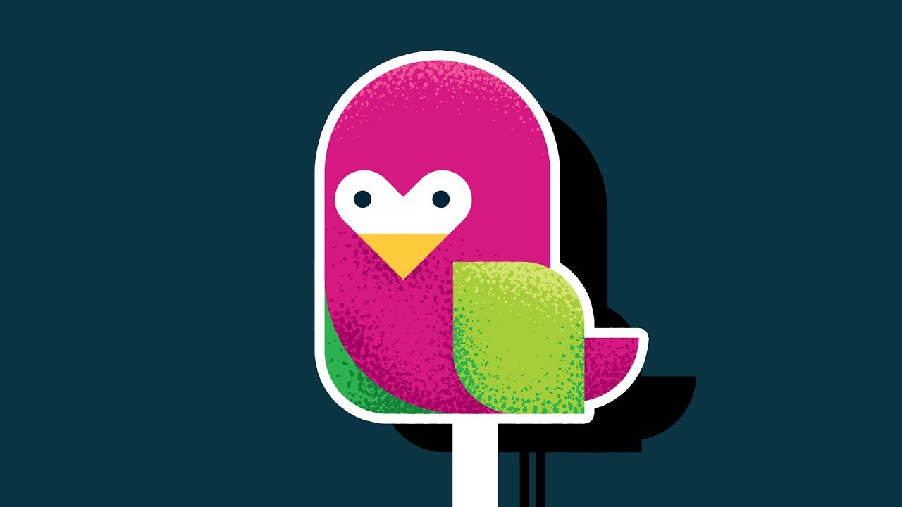 FLAT DESIGN BIRD in Adobe Illustrator cc