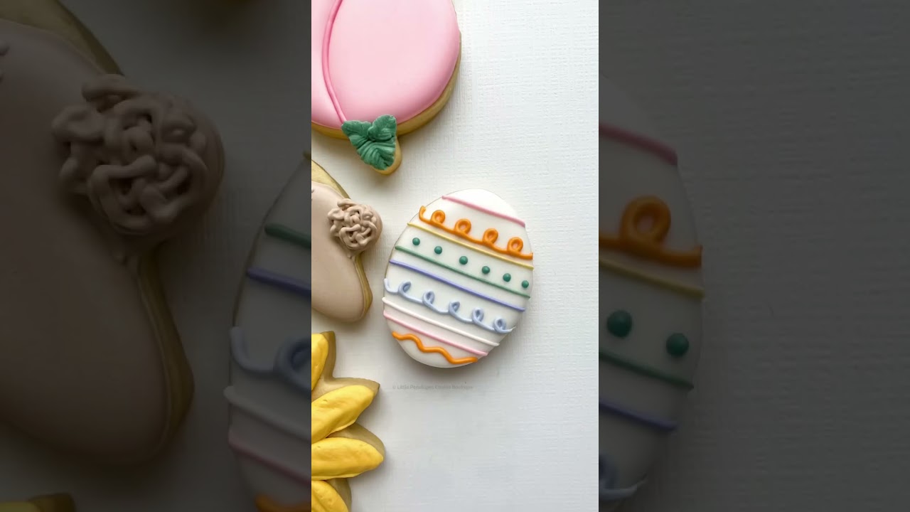 Easter Cookies!  #cookiedecorating #cookies #shorts
