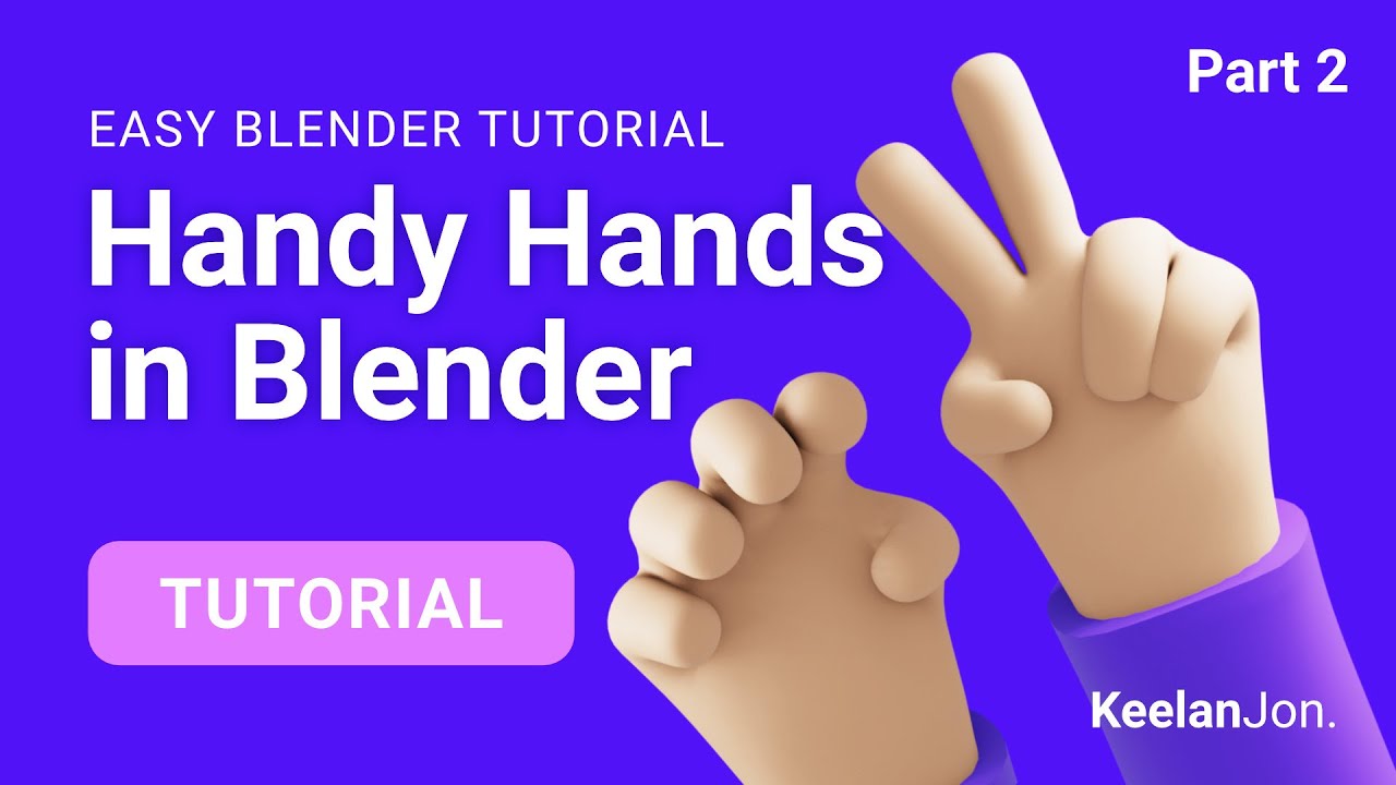 Blender 3D Easy Hand Tutorial - Basic Rigging and Animating - Part 2