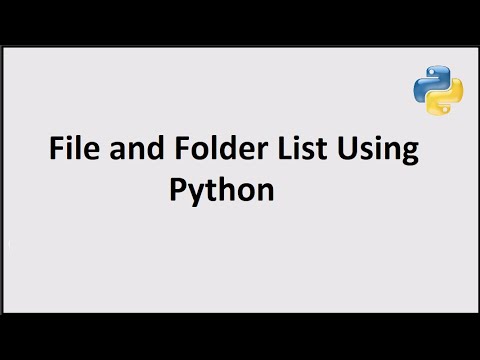 Files and Folder list in Python