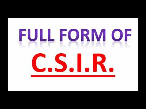 CSIR , full form of CSIR