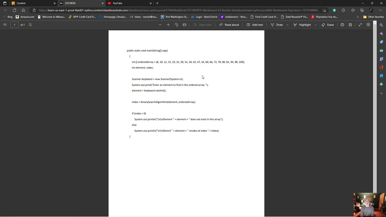 Assignment 1   Binary Search Algorithm Overview