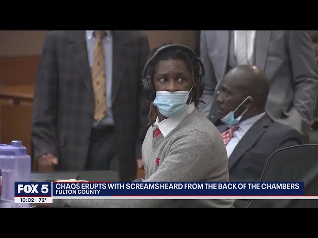 Watch: Video shows arrest of people screaming during Young Slime Life trial