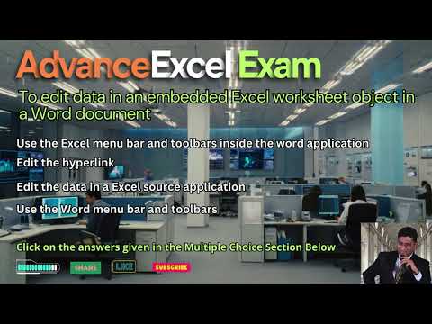 To edit data in an embedded Excel worksheet object in a Word document