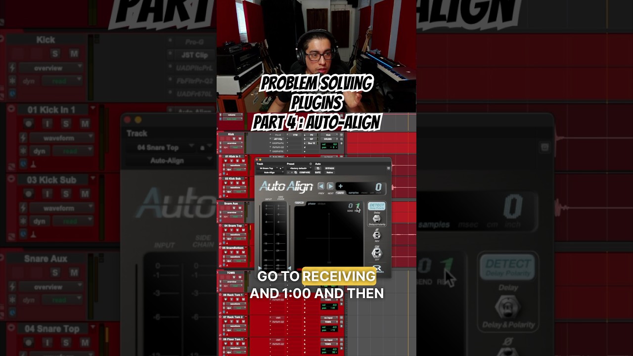 Problem solving plugins Part 4 : Auto-Align #shorts #protools #recording #music
