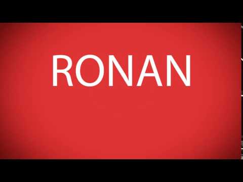 How to pronounce RONAN [Marvel characters]