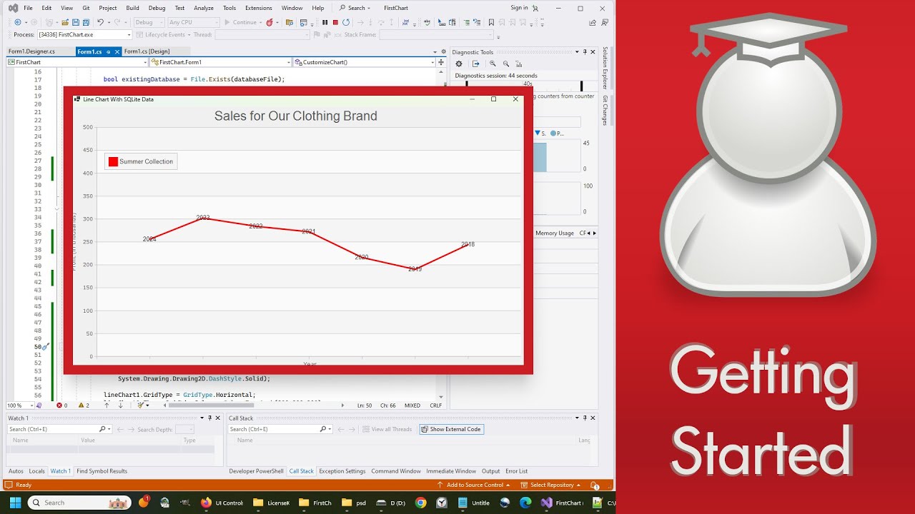 Building Your First WinForms Chart with Data from SQLite