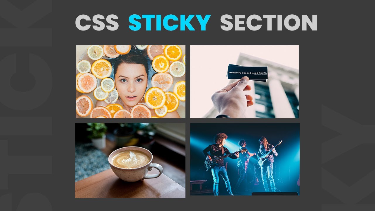 Sticky Section Using Html CSS no JavaScript | CSS Sticky Position