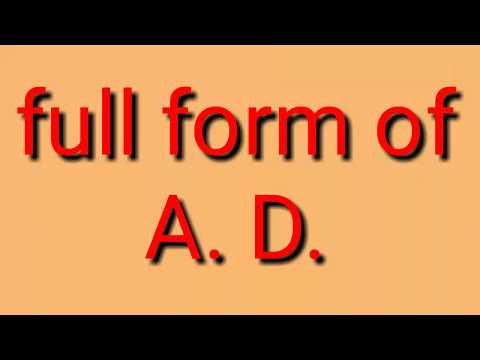 full form of ad