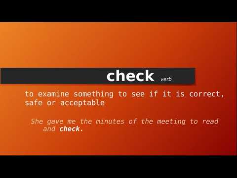 check , Meaning of check , Definition of check , Pronunciation of check