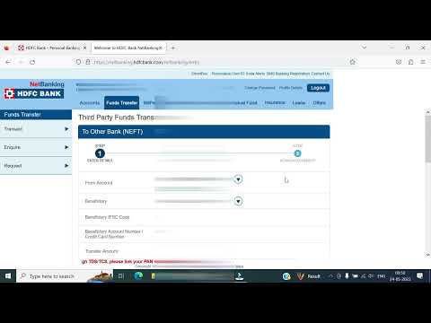 How to make HDFC Netbanking fund Transfer to other banks NEFT Transfer Now/ use HDFC NEFT