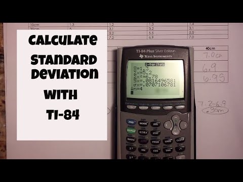 Calculate standard deviation using a ti 84 calculator