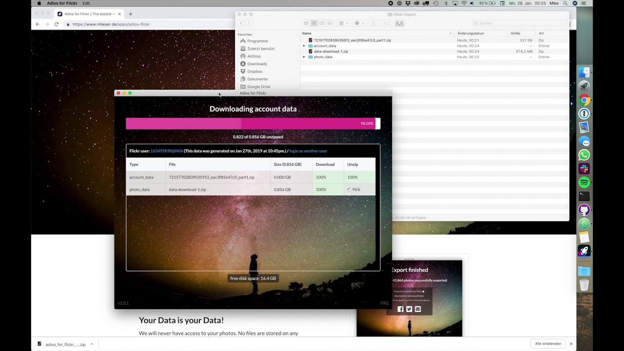 How to download all your Flickr albums with 5 clicks!?